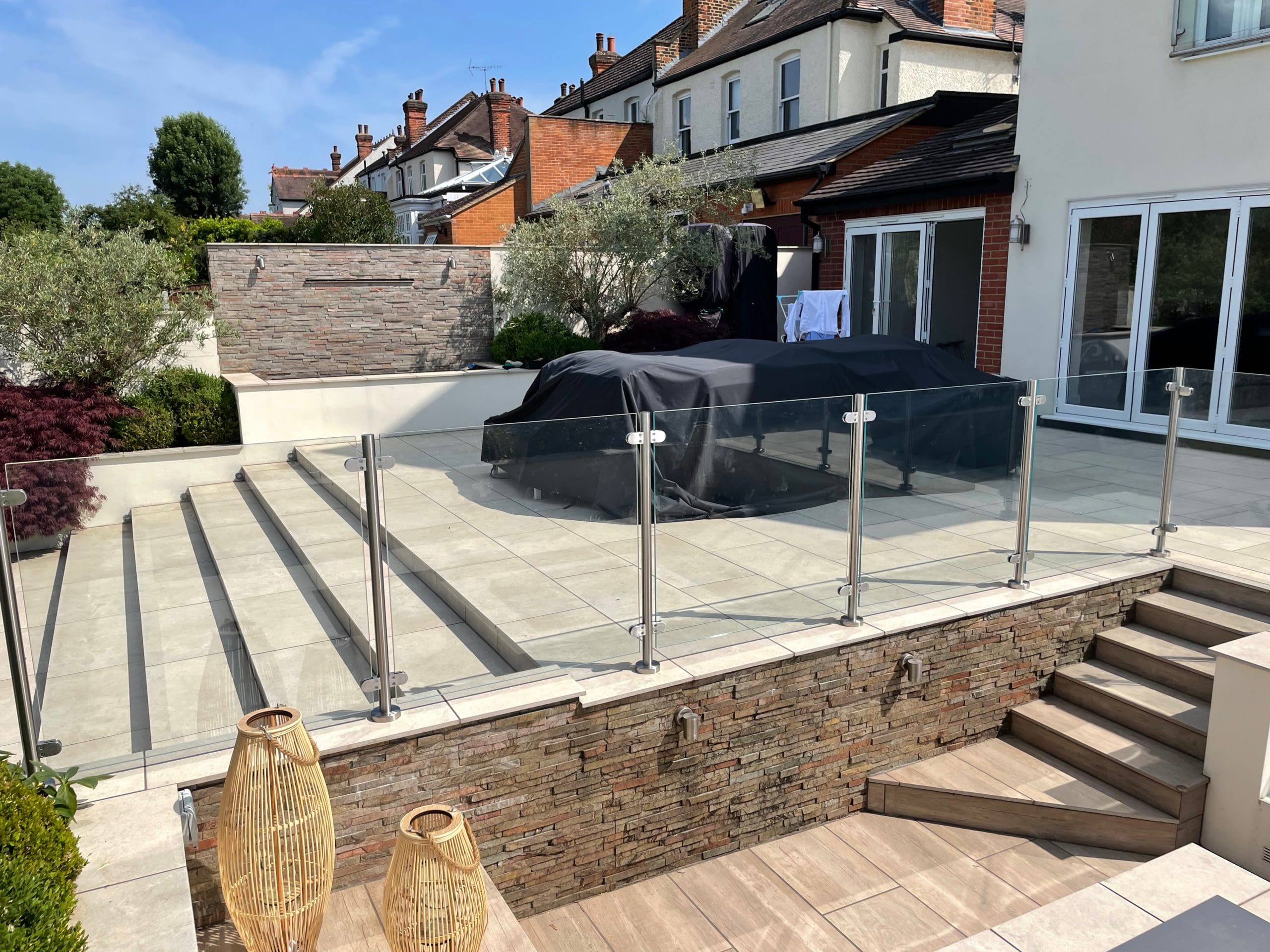 Free Floating Glass Balustrade - Upminster → Visage Glass and Steel