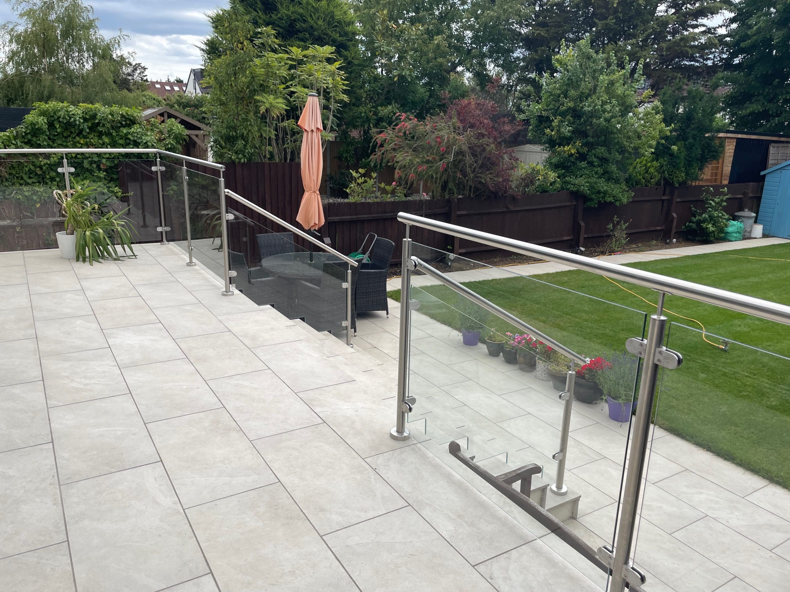 Stainless Steel Post and Rail Glass Balustrade - South Woodford → ...