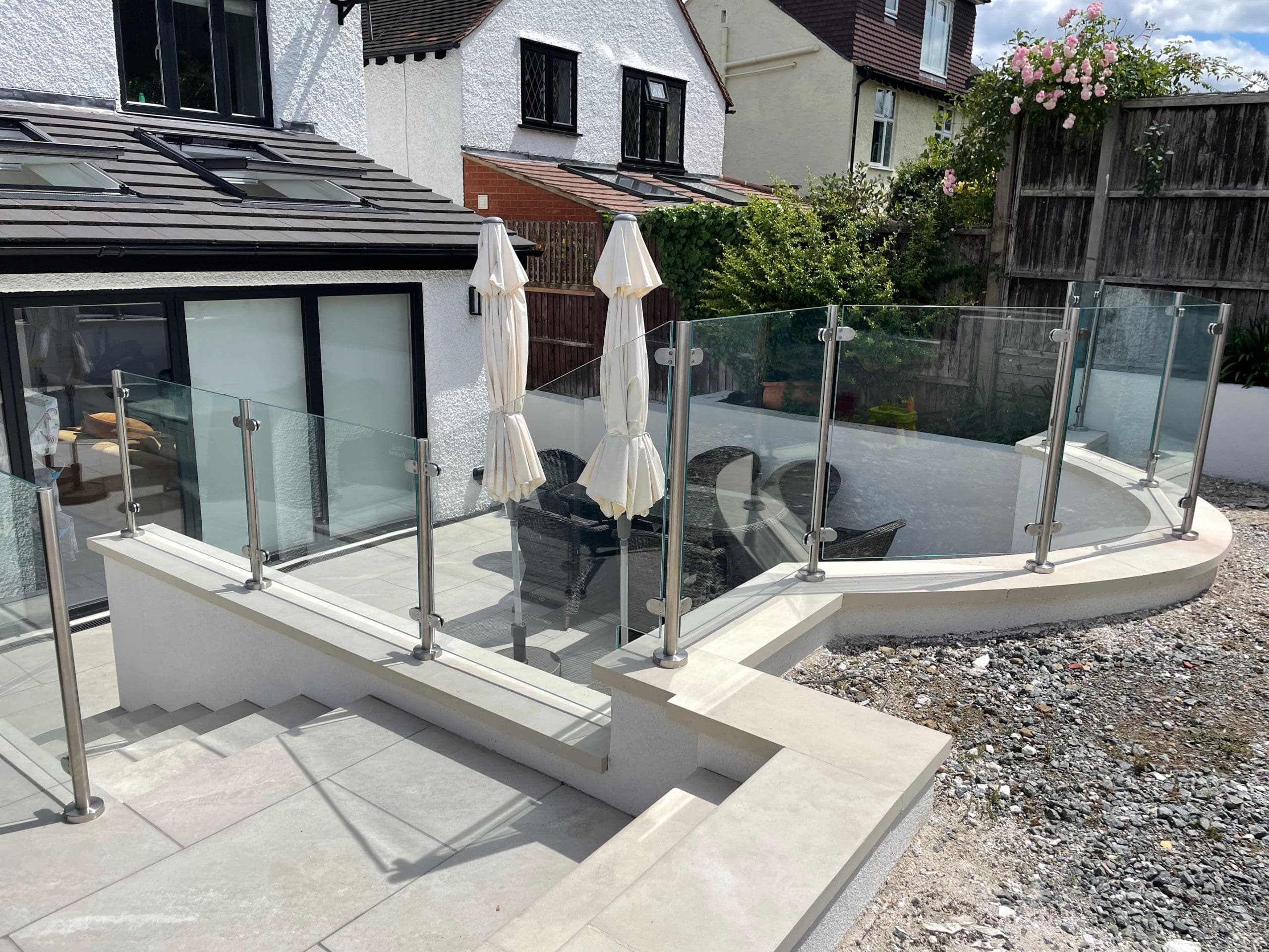 Free Foating Glass Balustrade - Loughton → Visage Glass and Steel