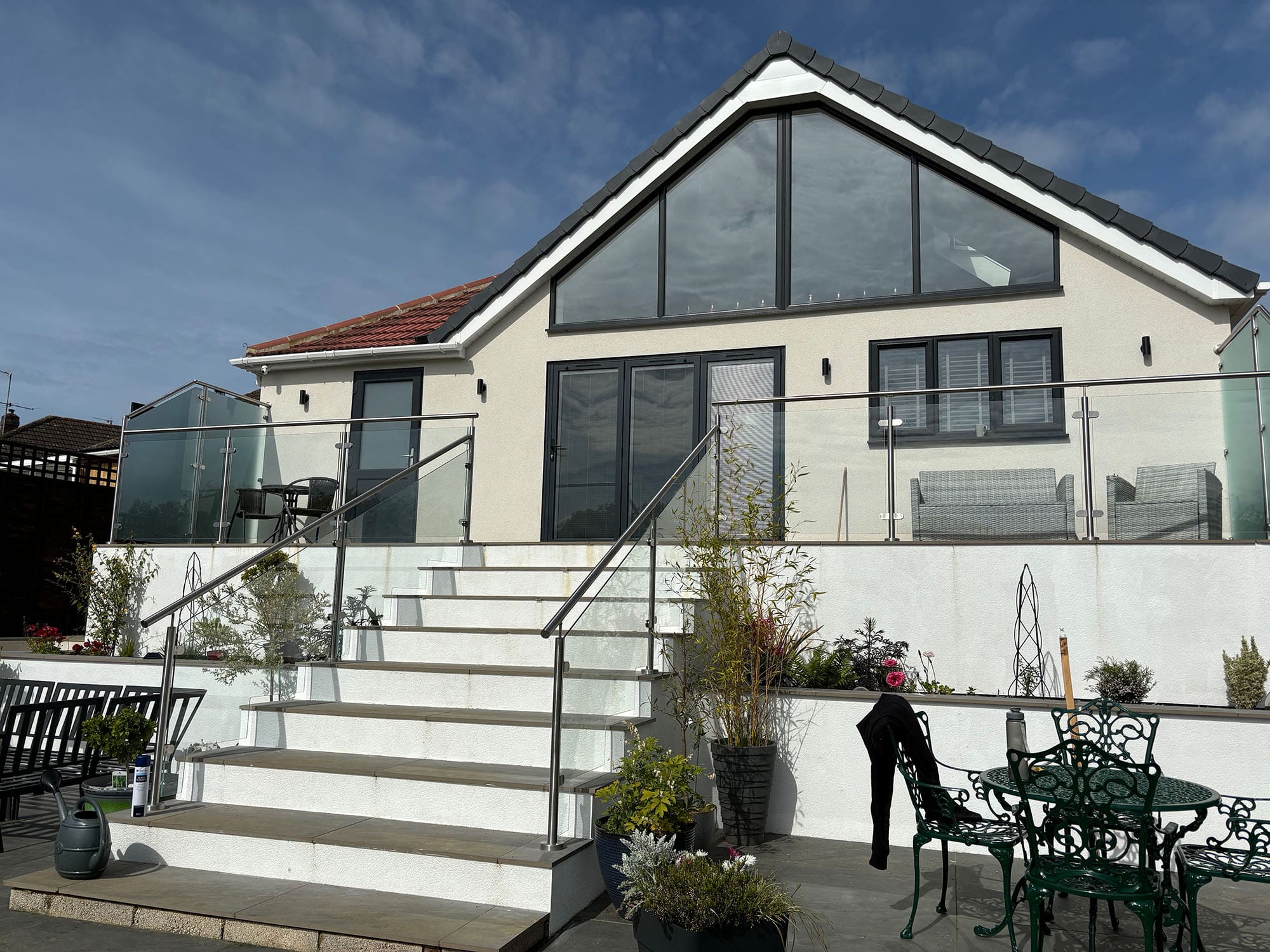 Patio Glass Balustrade - Northampton → Visage Glass and Steel