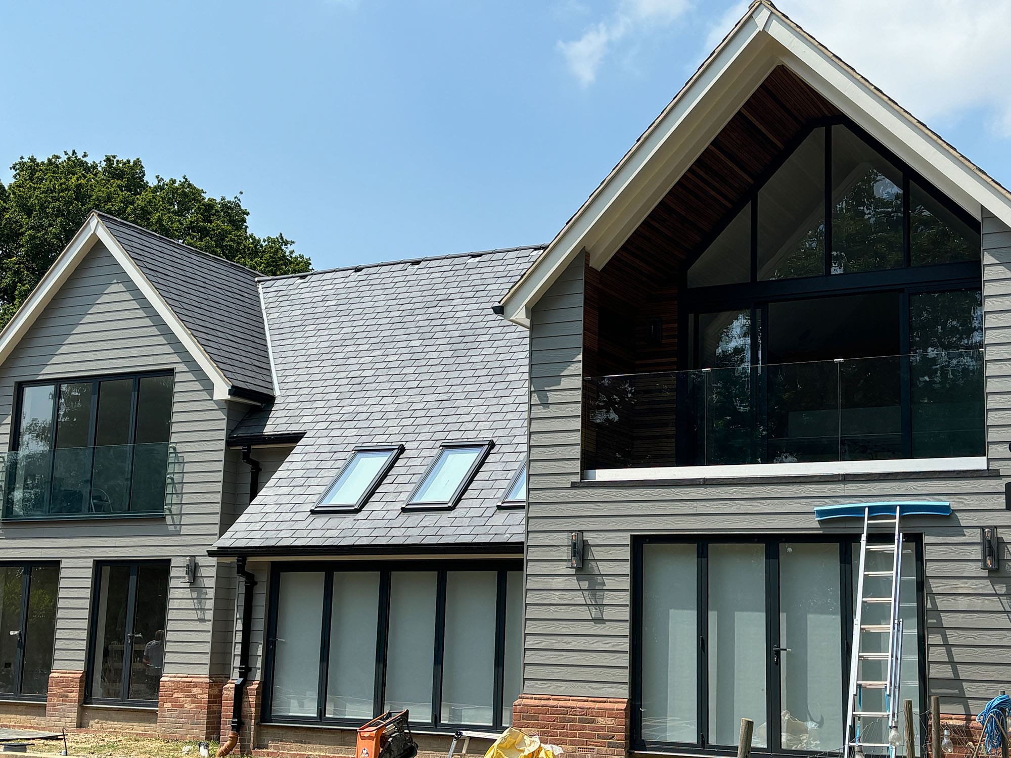 Glass Juliette balcony and glass balcony balustrade - Banbury, Essex → ...